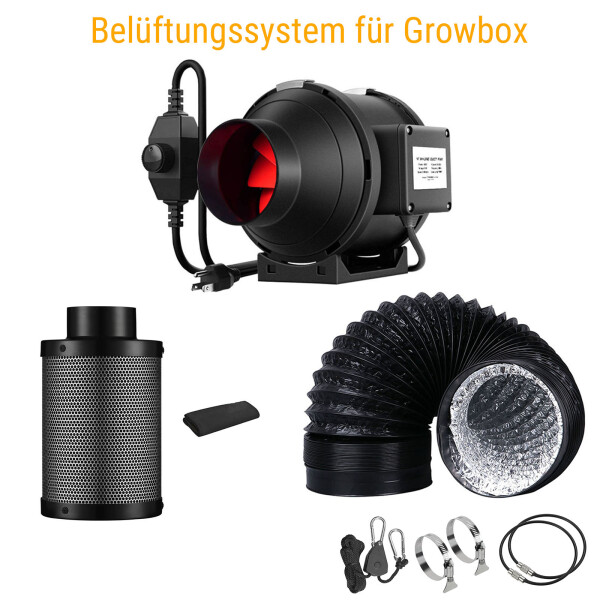 Inline fan with filter store